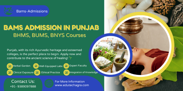 BAMS Admission In Punjab 2025 - BUMS BHMS BNYS